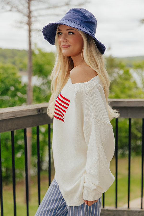 Freedom Rings Off Shoulder Knit Sweater – Impressions Online Boutique